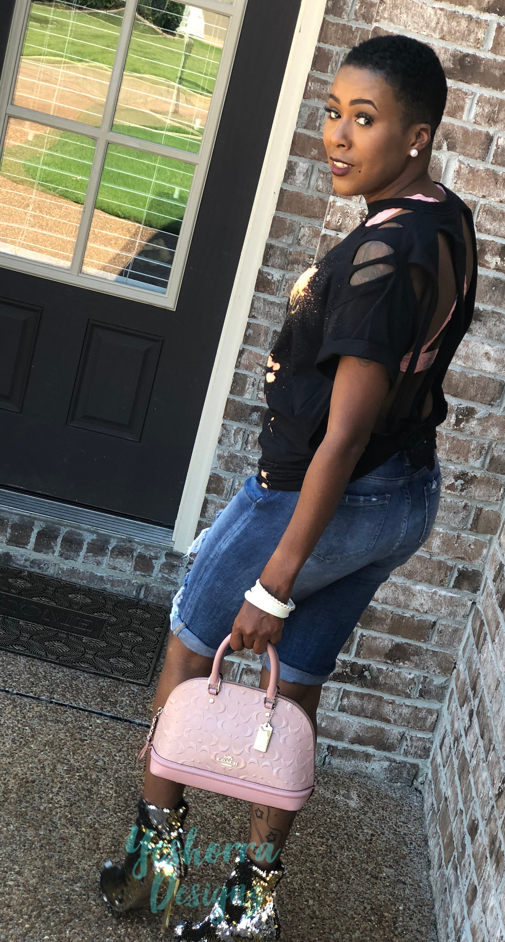 Bleached Distressed and Ripped Vintage Look Graphic T-shirt, Imperfect ...