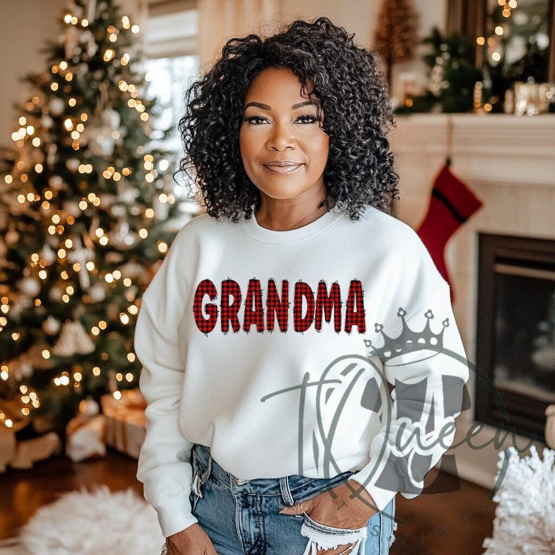 Buffalo Plaid Grandma Sweater, Grandma Gifts, Grandma Sweatshirt ...