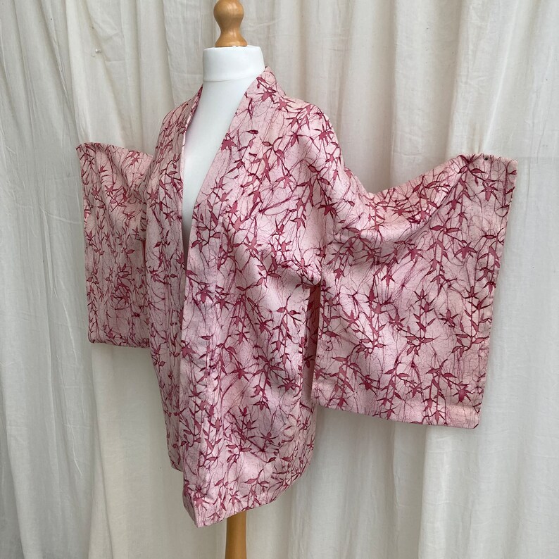 Vintage JAPANESE HAORI Jacket Pale Pink KIMONO Deep - Etsy