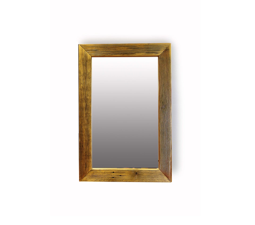 This Unique 4-foot Antique Barnwood Mirror Offers Rustic Wall Art and ...