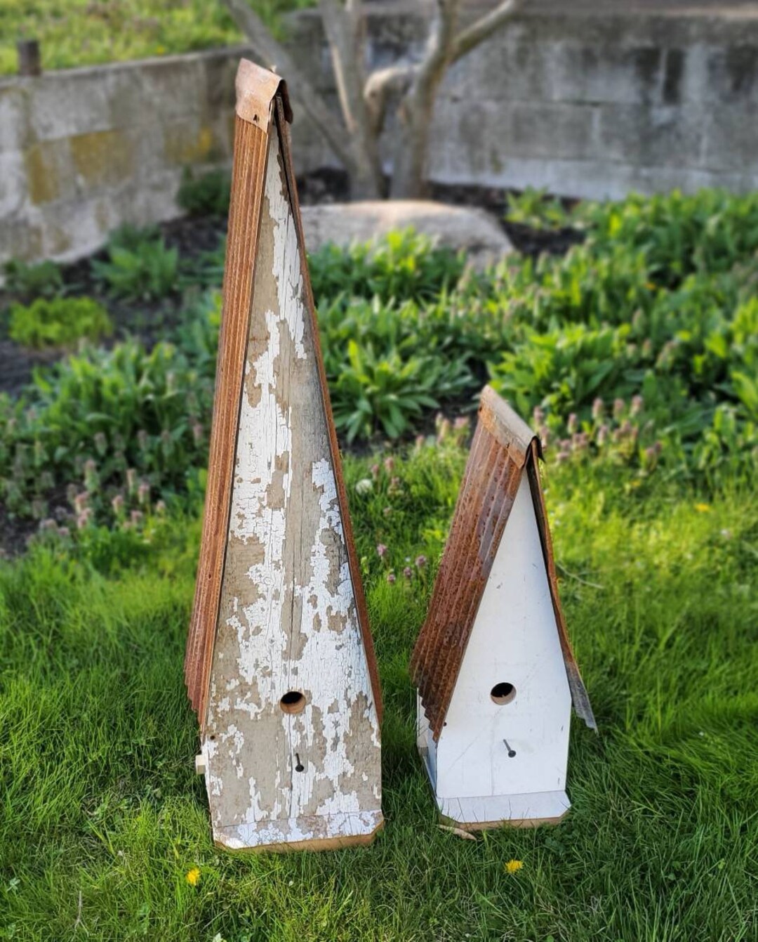 Extra Large Reclaimed Barnwood Birdhouse: Rustic Farmhouse Garden Decor ...