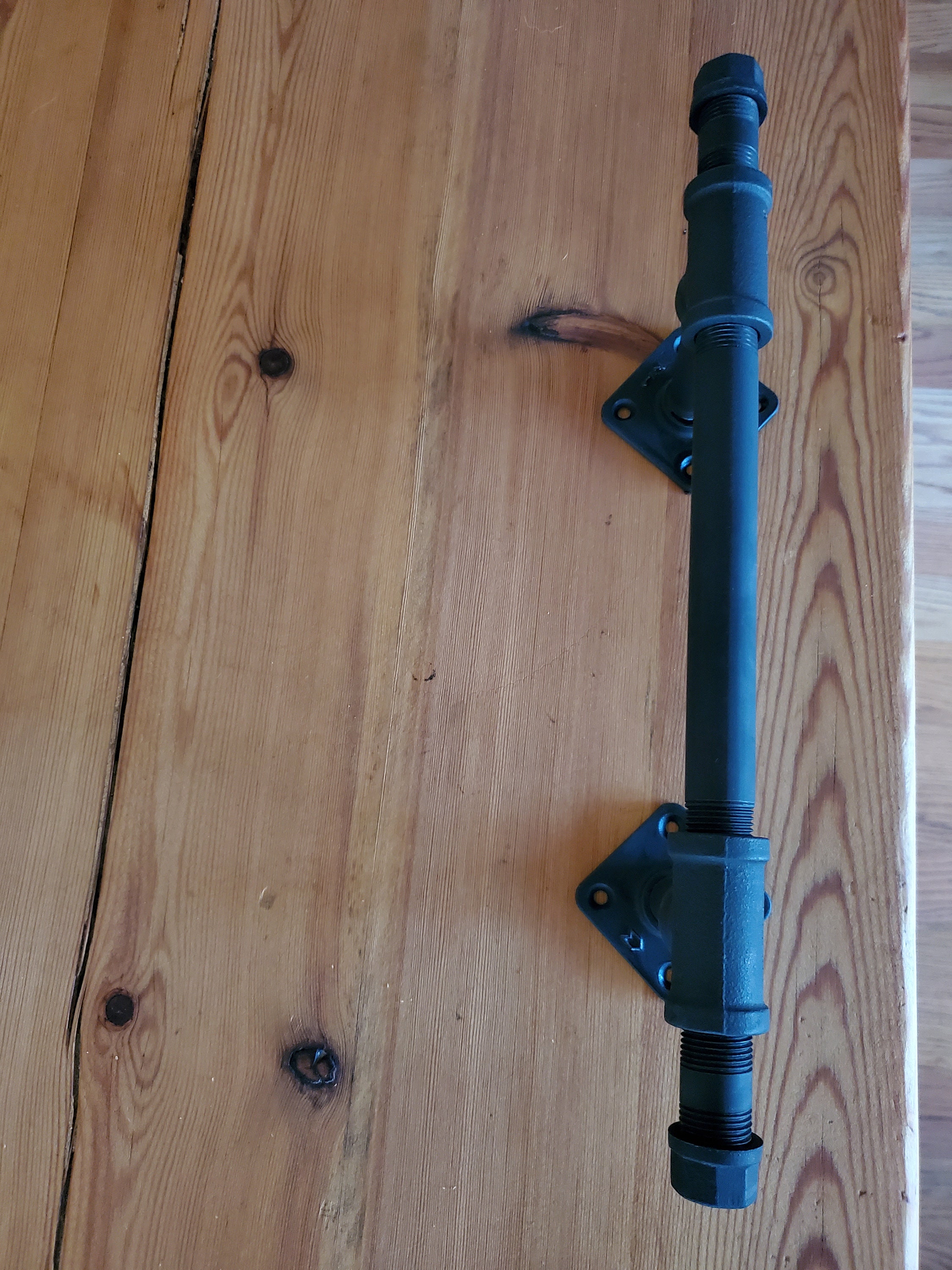 Massive Black Industrial Pipe Door Handle Plant Hanger Holder - Etsy