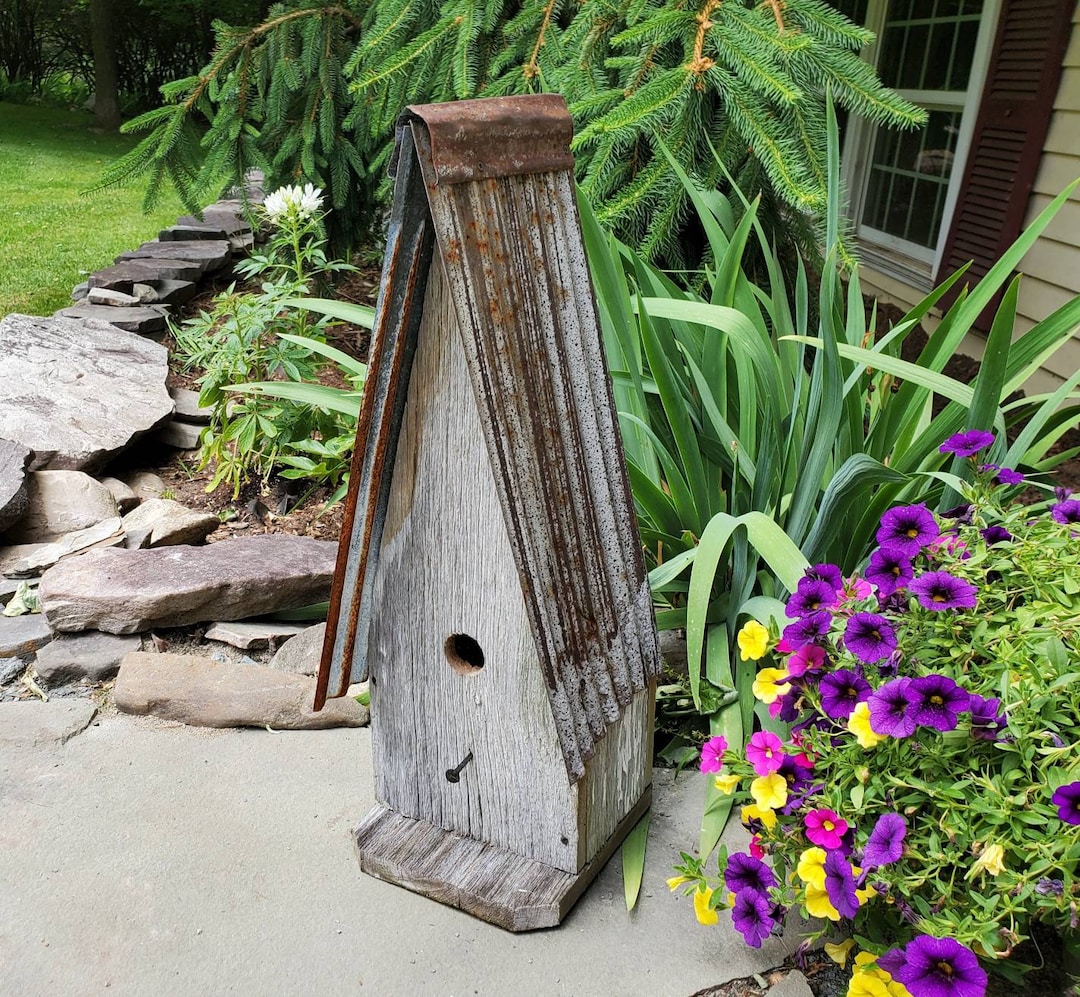 Rustic Reclaimed Barnwood Birdhouse: Large/extra Large Garden Decor - Etsy