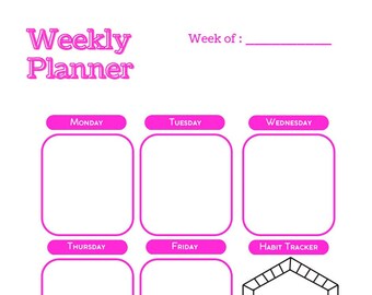 Weekly Planner Landscape, A3 & A4 Printable Planner, Minimalist Planner ...