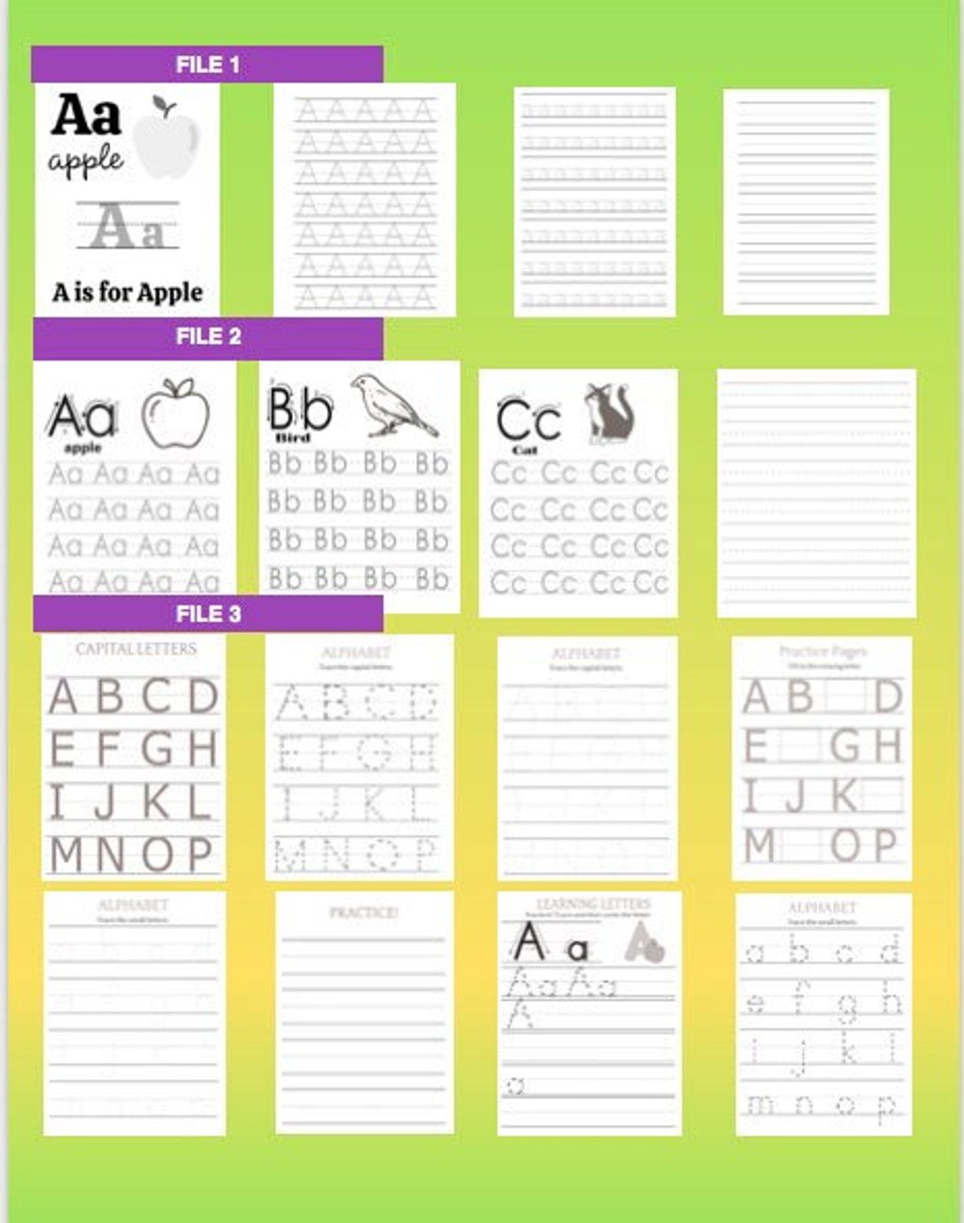 OVER 300 Pages/ Digital /handwriting Worksheets/ Alphabet Writing/ and ...