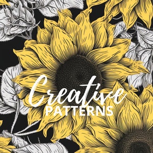 SUNFLOWERS - Digital Paper - 1 Jpegs - Instant Download - 300dpi ...