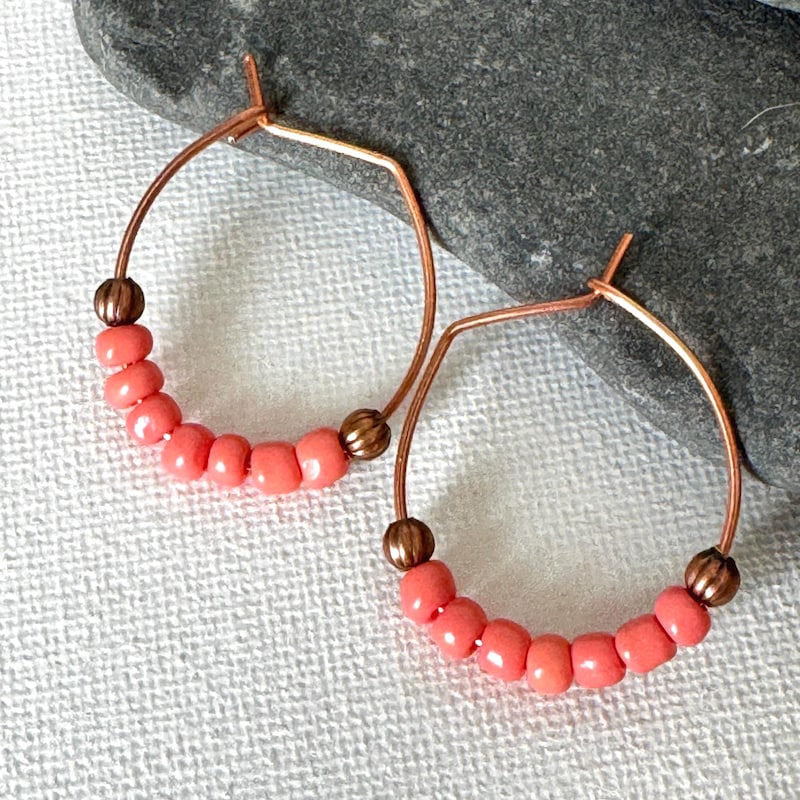 Coral Earrings - Etsy