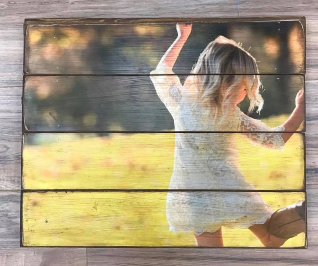 Wood Photo Pallet- Your Image Transferred and Antiqued on Wood ...