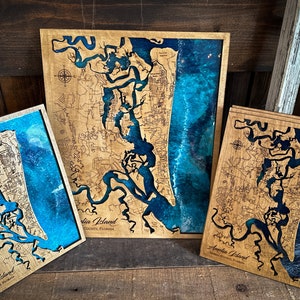 Amelia Island Epoxy Poured Map - Etsy