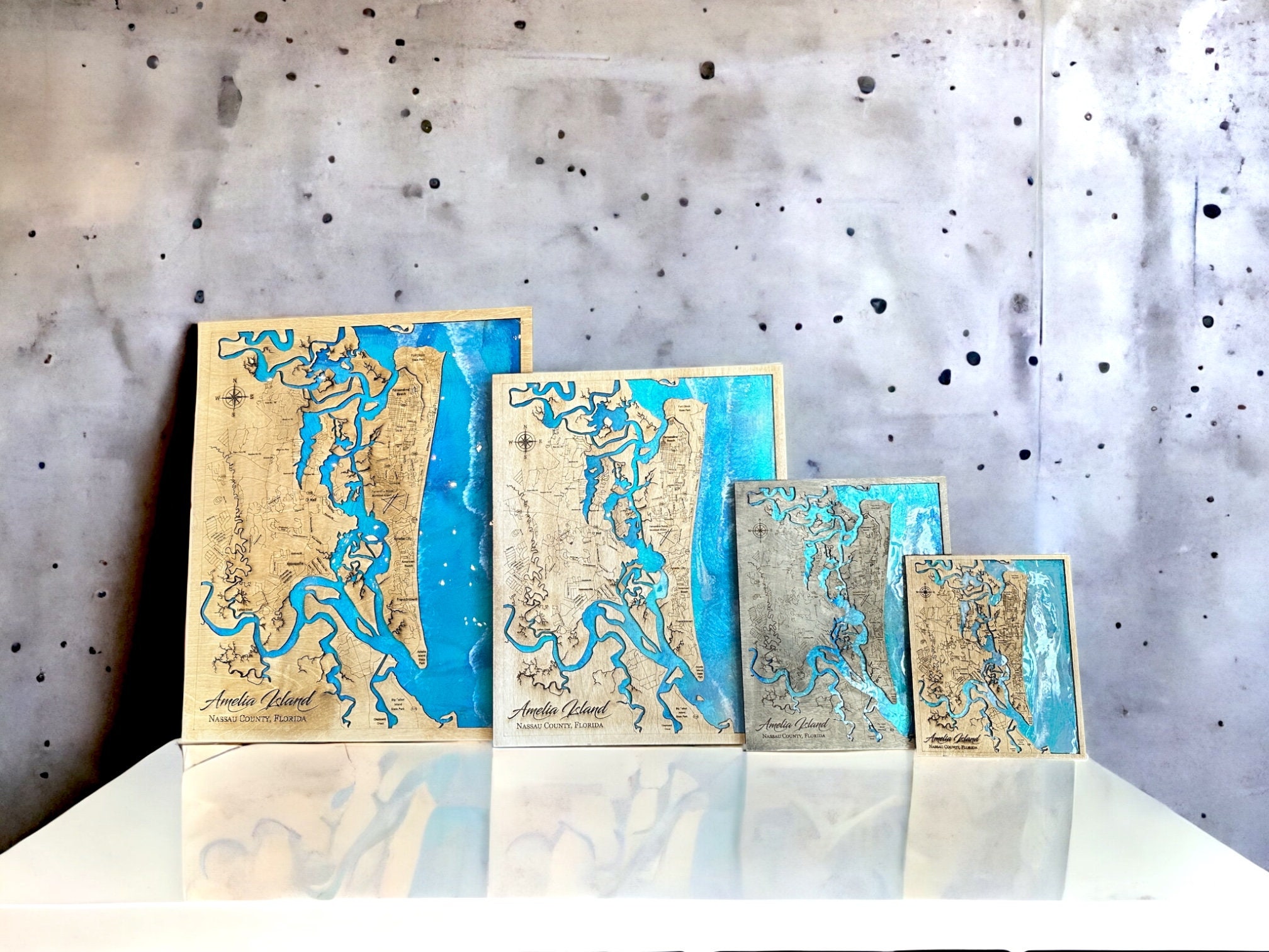 Amelia Island Epoxy Poured Map - Etsy