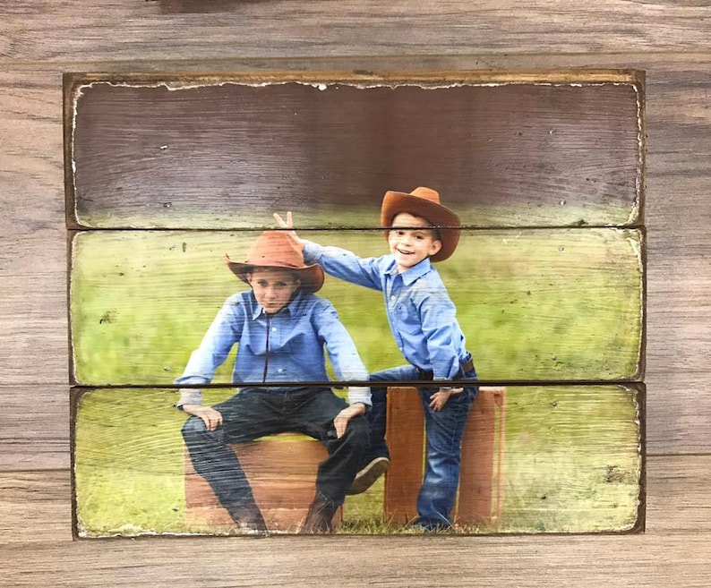 Wood Photo Pallet- Your Image Transferred and Antiqued on Wood ...