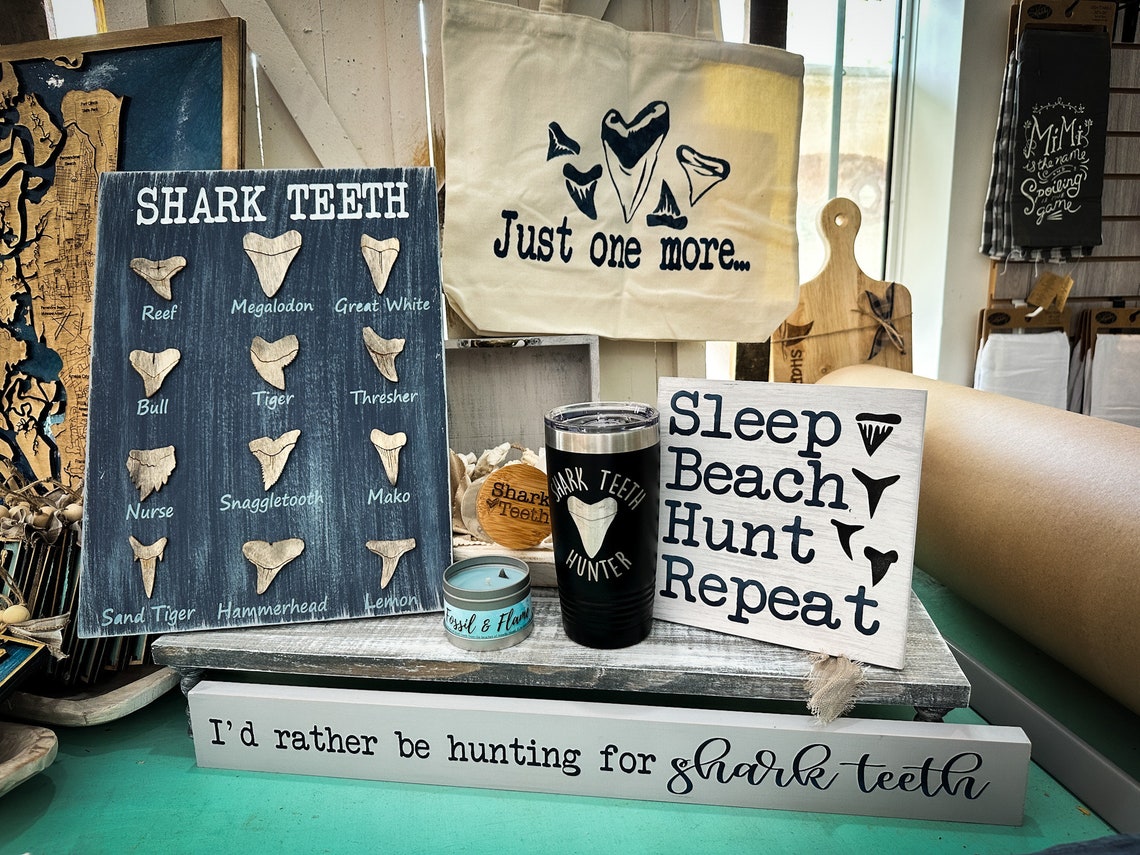 Shark Teeth Classification Painted Sign - Etsy