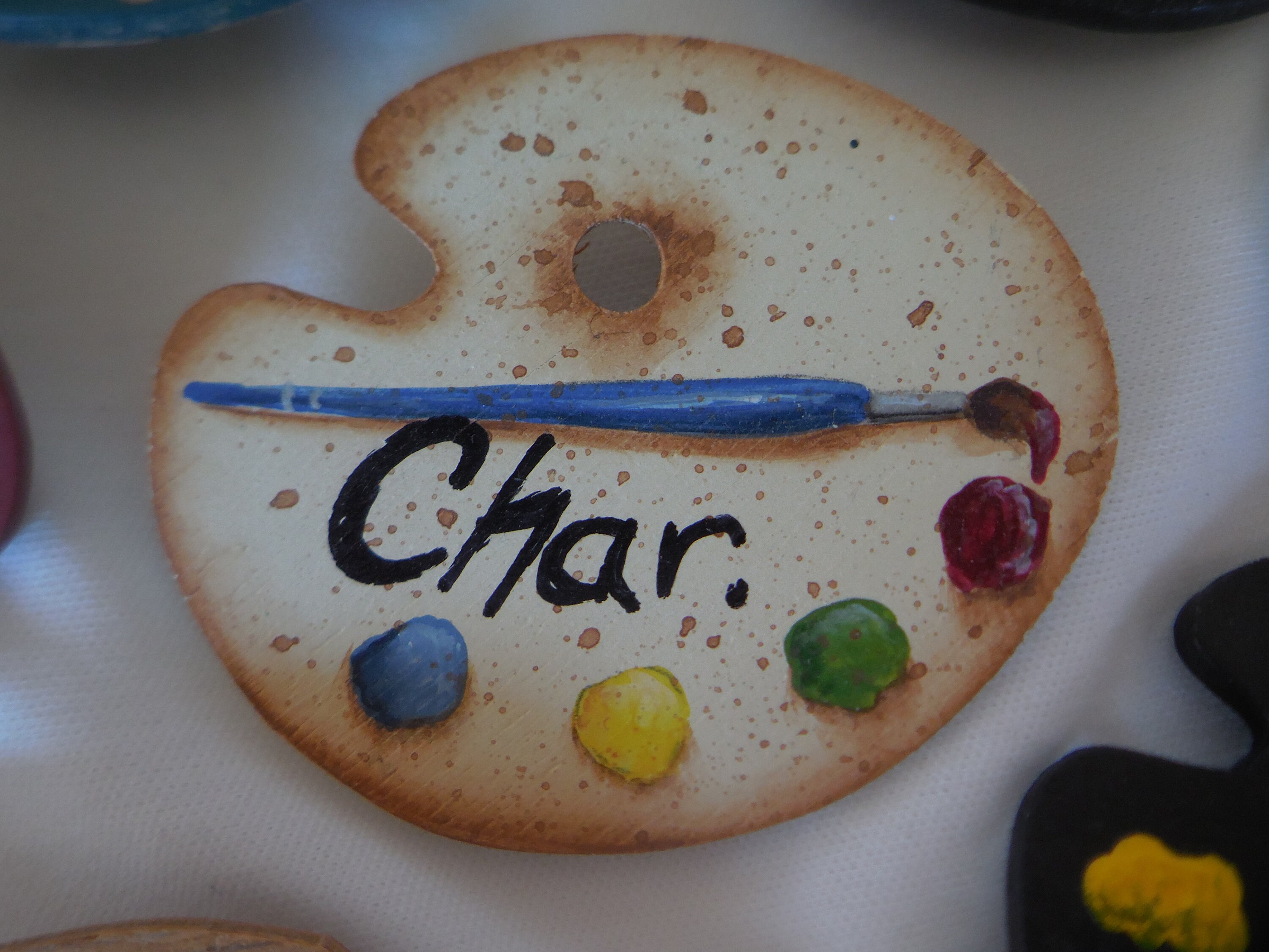 7 Hand Painted Name Tag Paint Pallets Wood LOT23 - Etsy