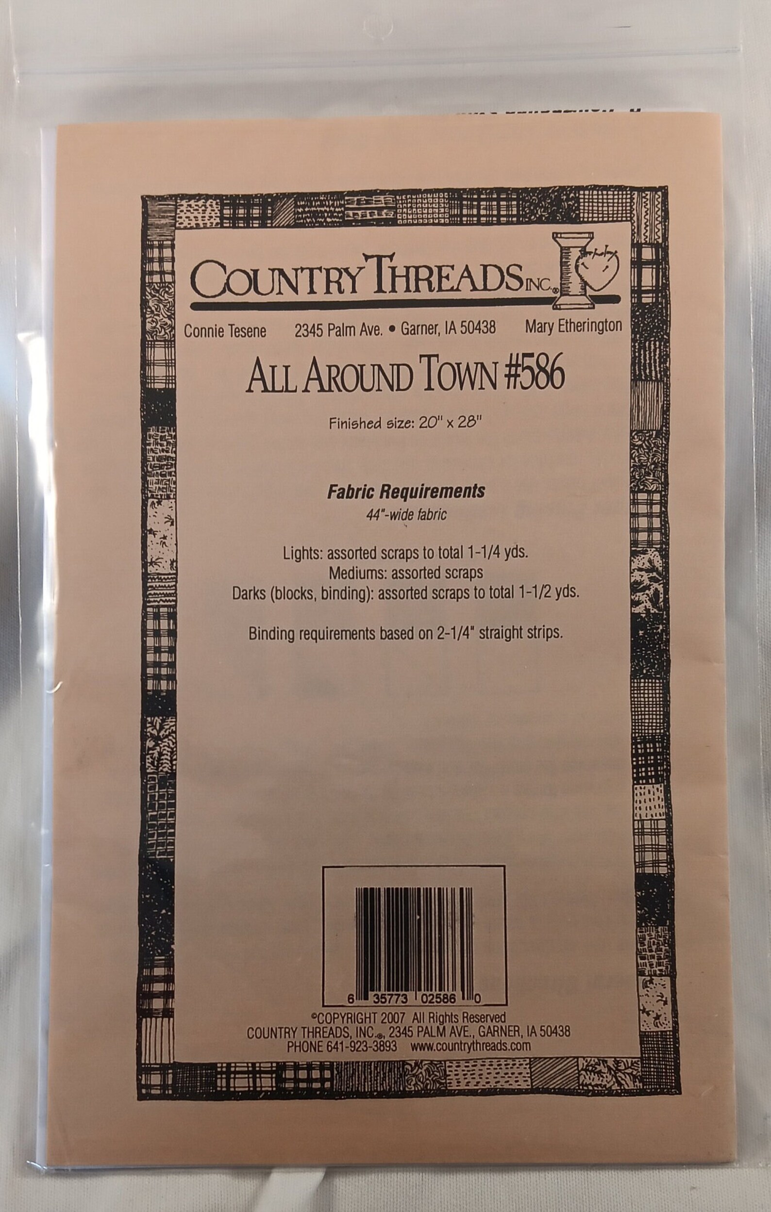 Country Threads All Around Town Wall Hanging Pattern - Etsy