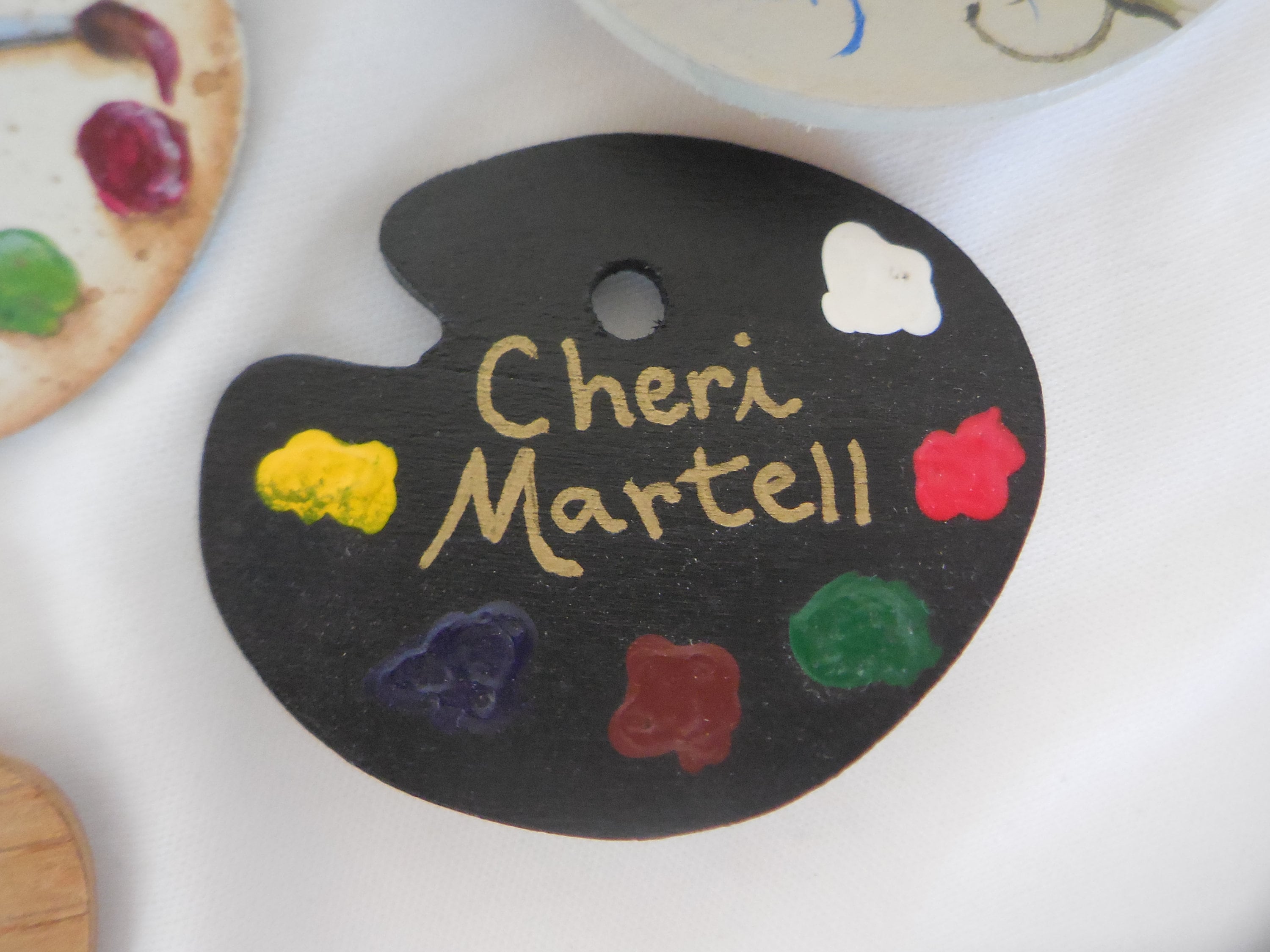 7 Hand Painted Name Tag Paint Pallets Wood LOT23 - Etsy