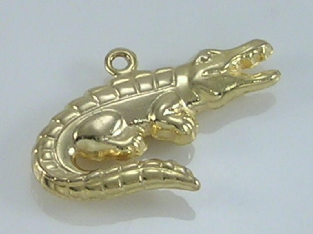 Vintage 3D 9ct Gold Alligator/crocodlie Charm Pendant - Etsy