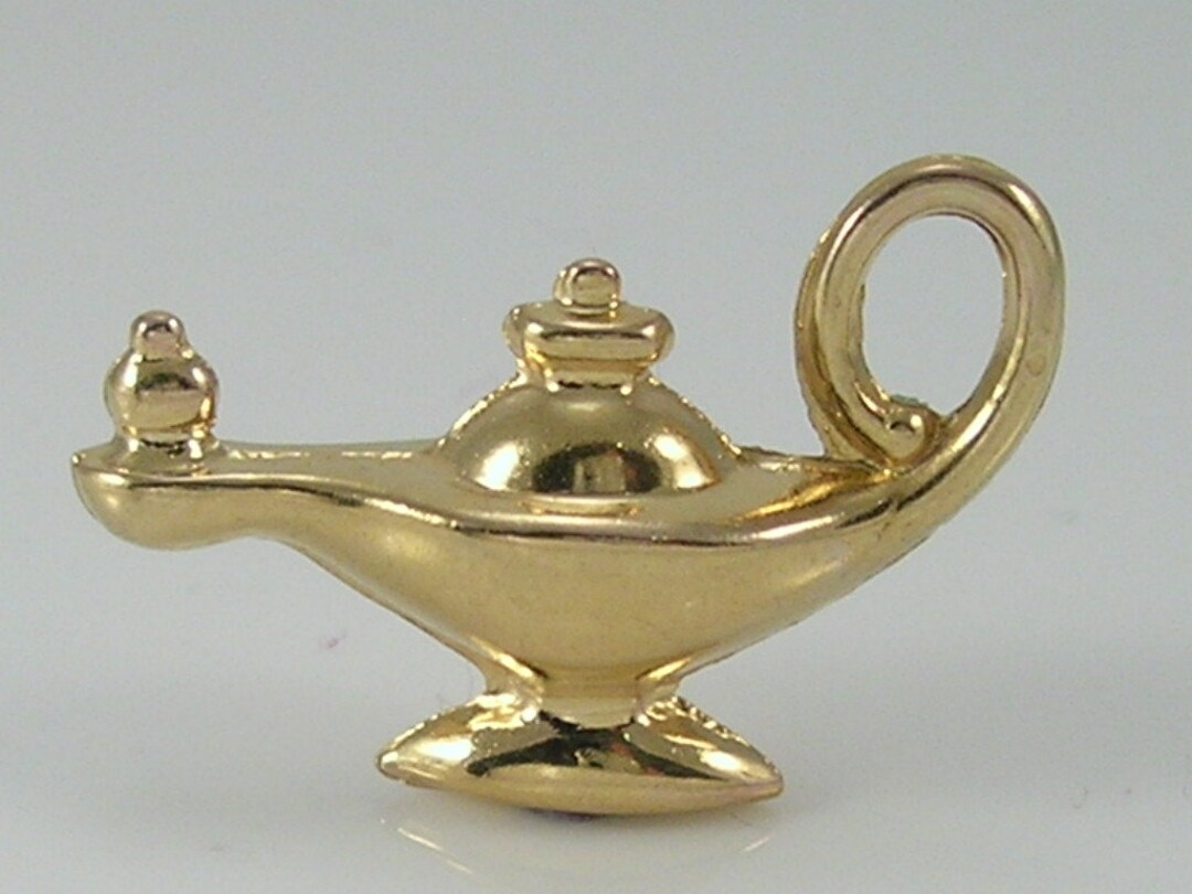 Vintage 3D 9ct Gold Aladdins Lamp Charm H/MK 1970 - Etsy