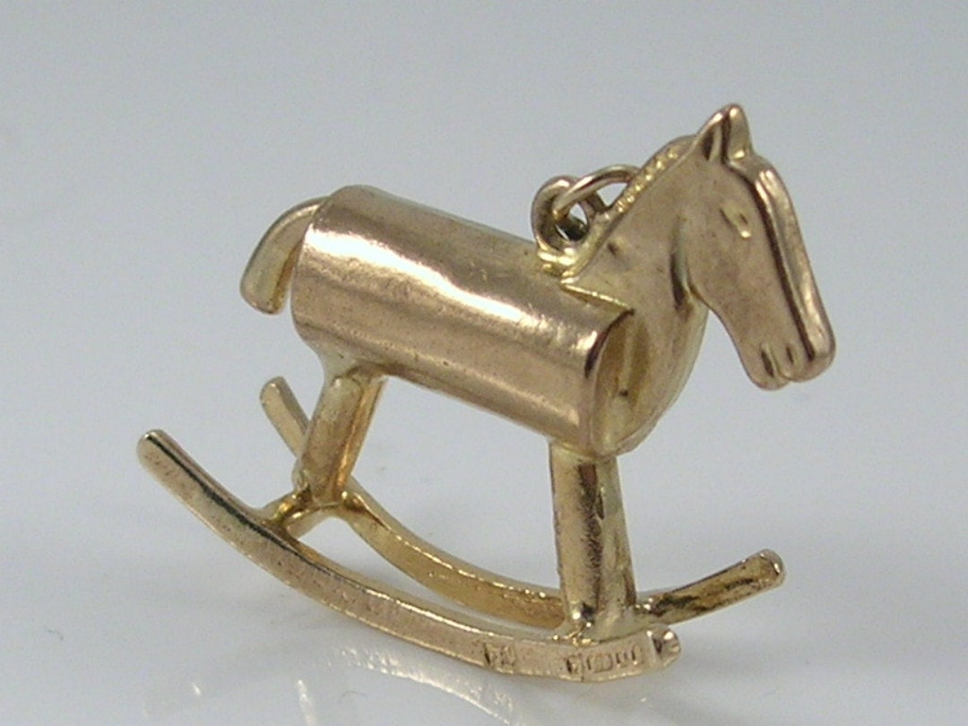 Vintage 3D 9ct Gold Rocking Horse Charm Pendant H/MK 1976 - Etsy