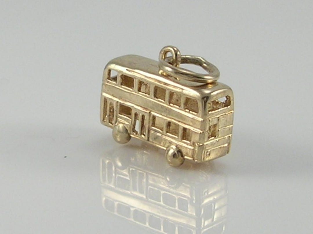 Vintage 3D 9ct Gold Double Decker Bus Charm H/MK - Etsy