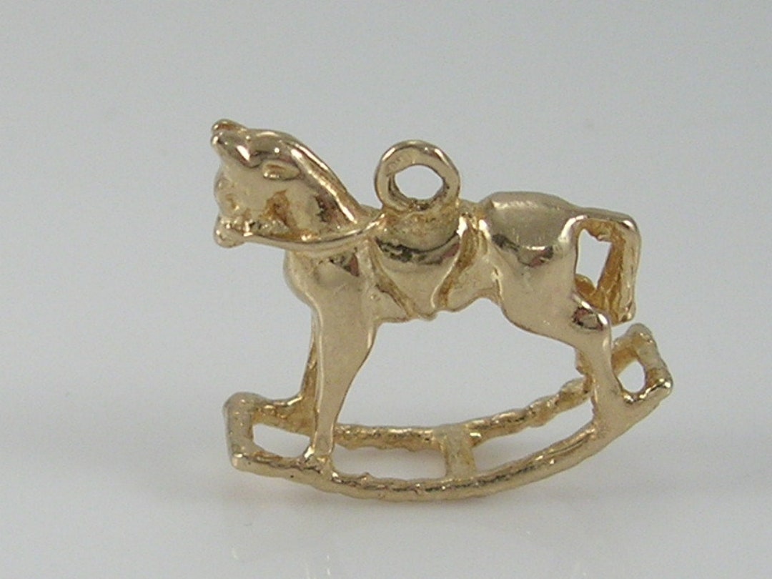 Vintage 3D 9ct Gold Rocking Horse Charm H/MK - Etsy