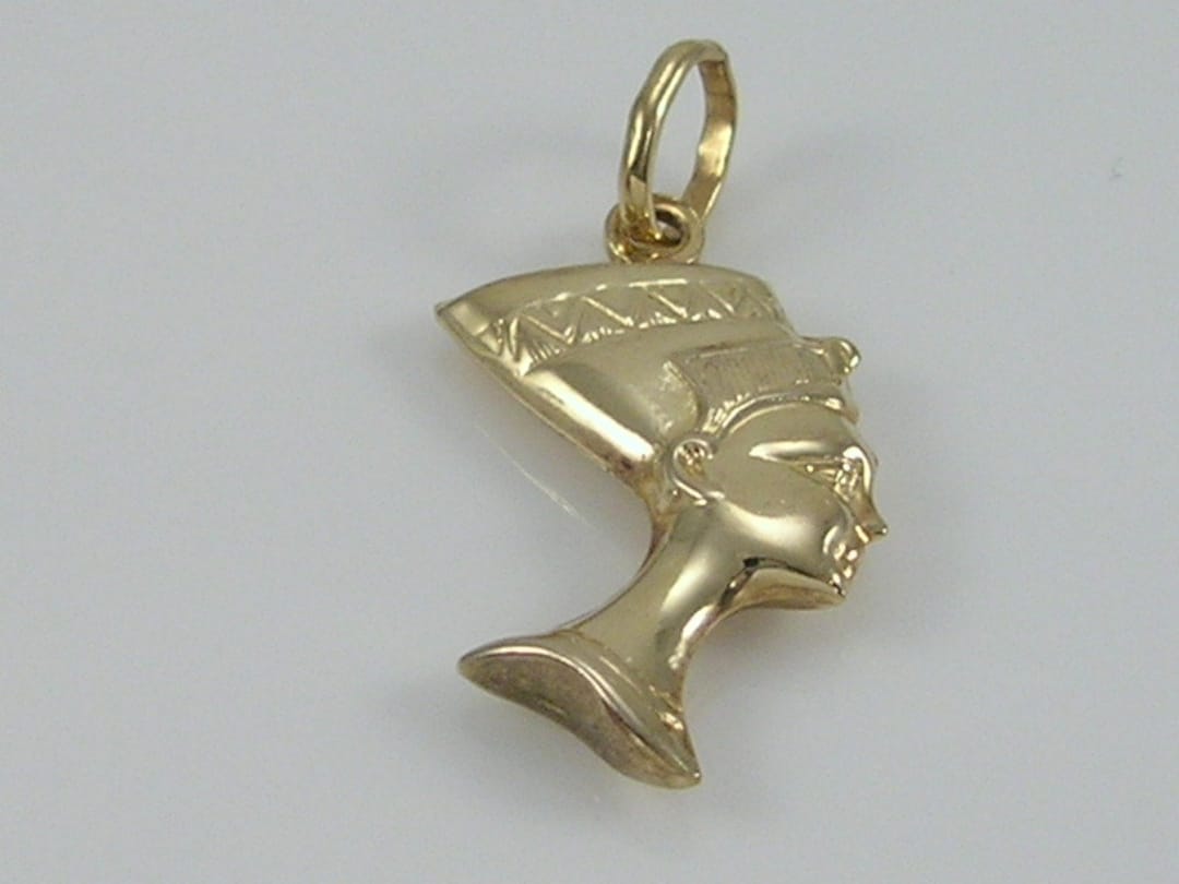 Vintage 9ct Gold Queen Nefertiti Charm Pendant H/MK - Etsy