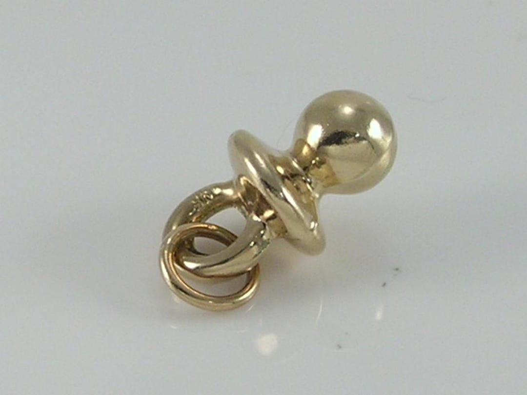 Vintage 3D 9ct Gold Baby Dummy/pacifier Charm Pendant - Etsy
