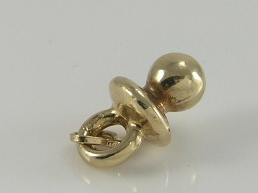 Vintage 3D 9ct Gold Baby Dummy/pacifier Charm Pendant - Etsy