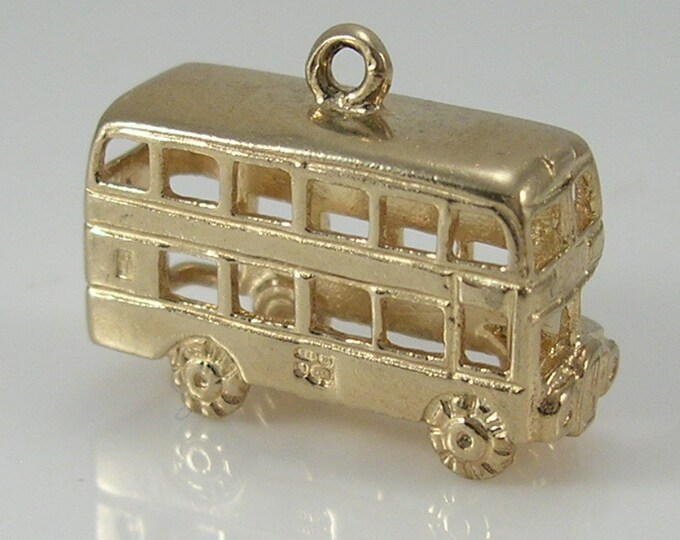 Vintage 3D 9ct Gold Double Decker Bus Charm H/MK - Etsy