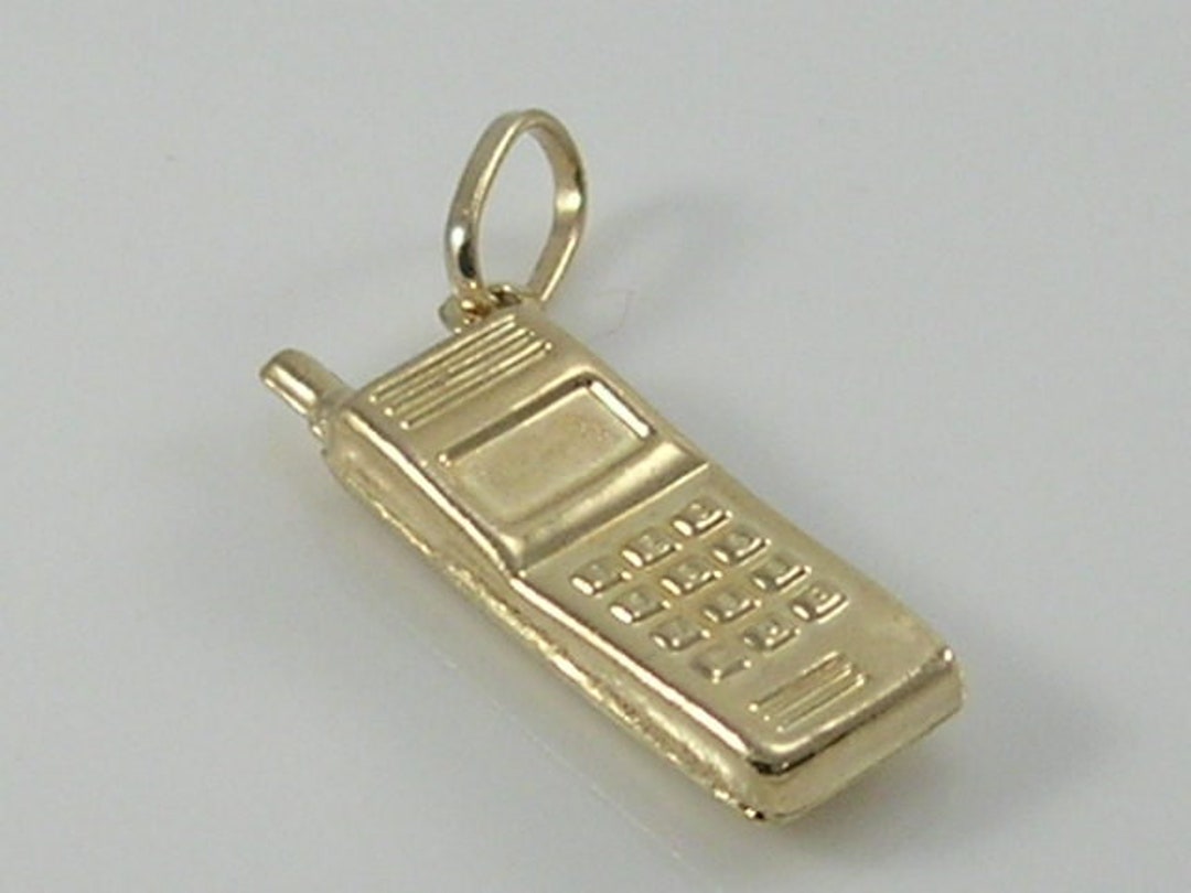 Vintage 3D 9ct Gold Mobile Phone Charm Pendant - Etsy