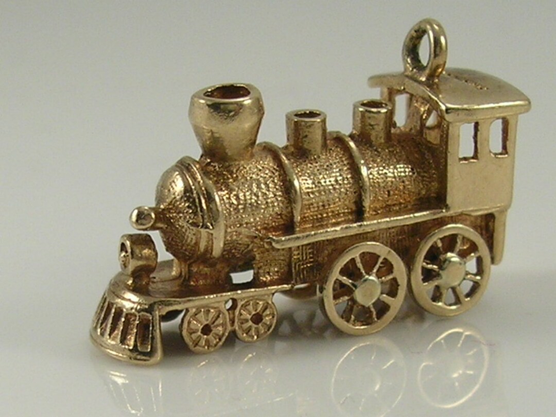 Vintage 3D 9ct Gold Movable American Steam Train Charm H/MK 1970 - Etsy