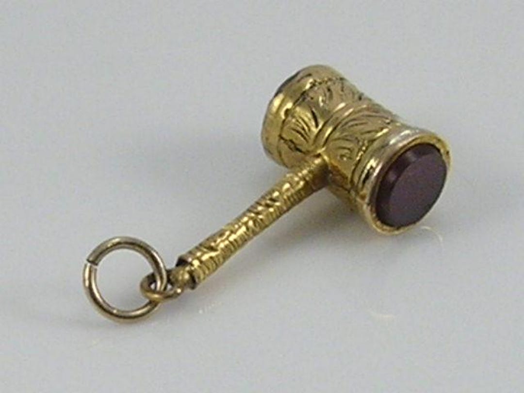 Antique Vintage Victorian 3D 9ct Gold Auctioneer Gavel Mallet ...