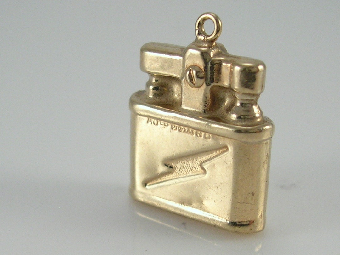Vintage 3D 9ct Gold Petrol Lighter Charm H/MK 1974 - Etsy