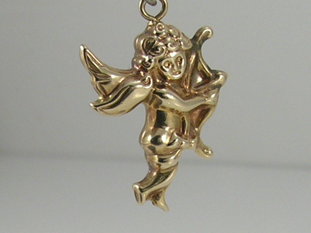 Vintage 3D 9ct Gold Cupid Charm - Etsy