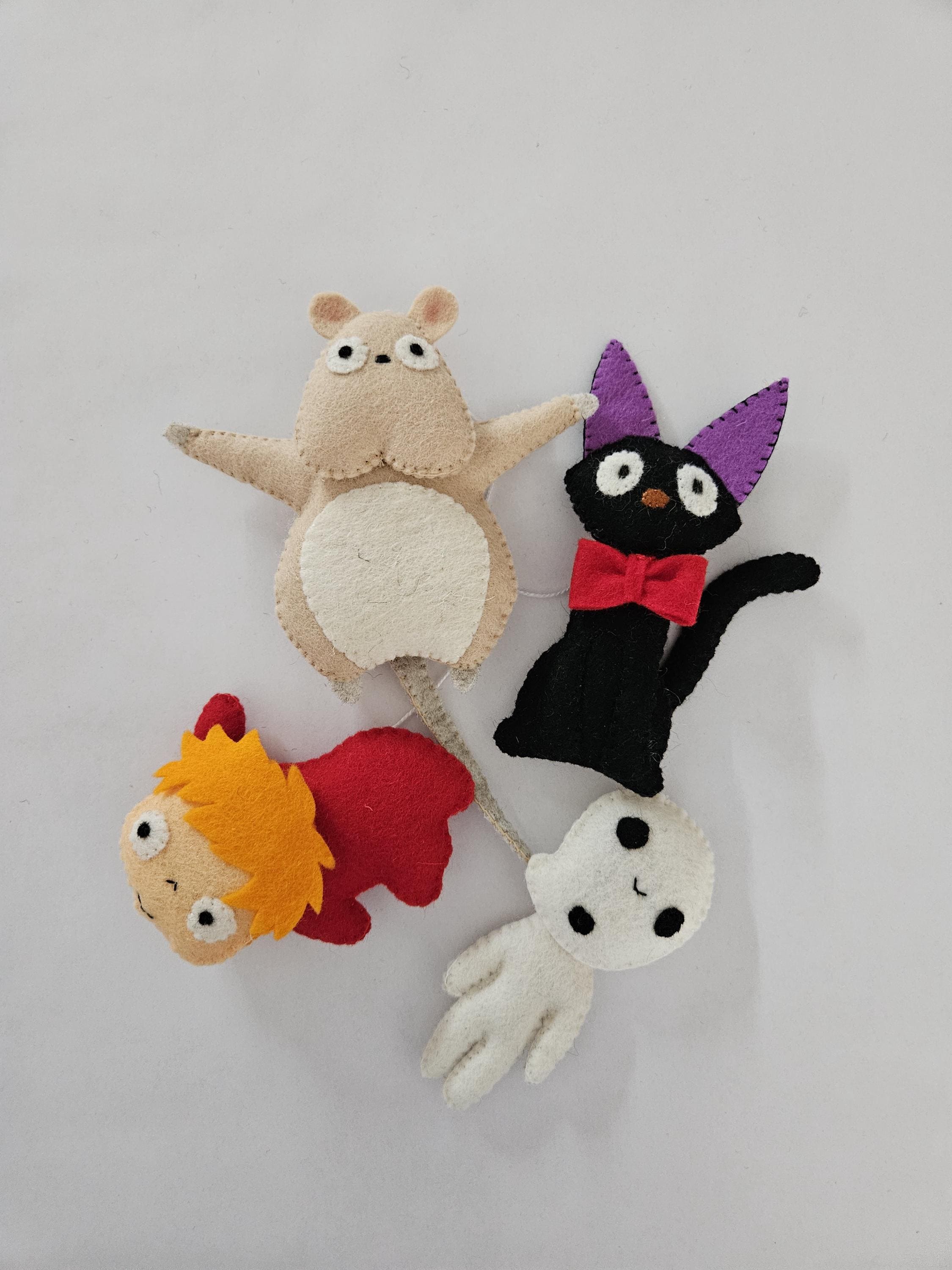 Handmade Felt Studio Ghibli Ornaments | 16 Characters, Totoro, Spirited ...