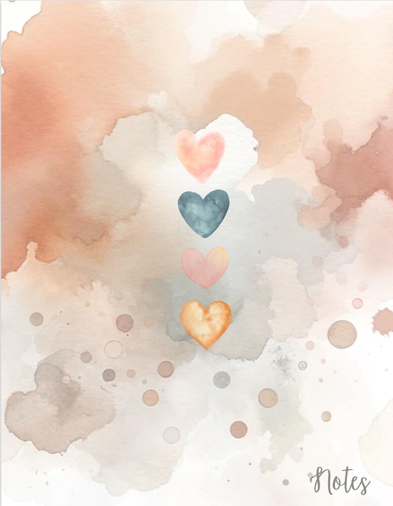 Neutral Aesthetic Vision Board With Hearts – Digital & Printable Vision ...