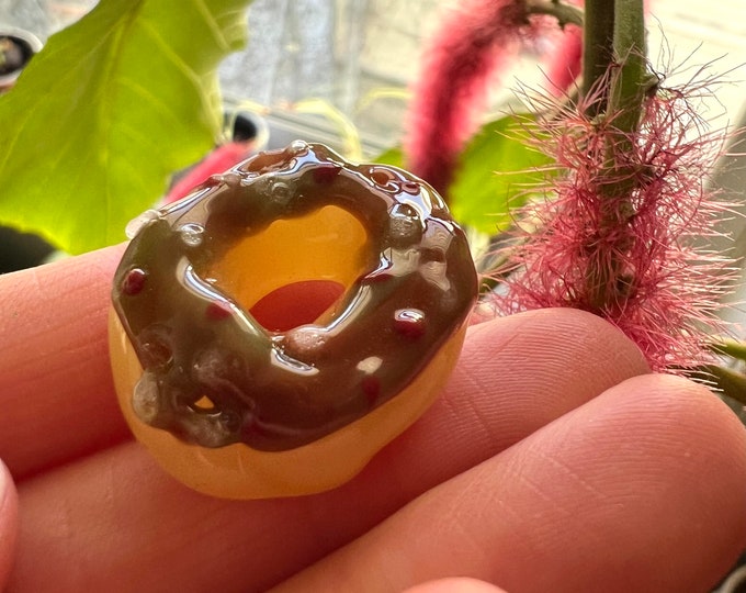 Handmade Vanilla Glass Donuts Pendant Sculptures - Etsy