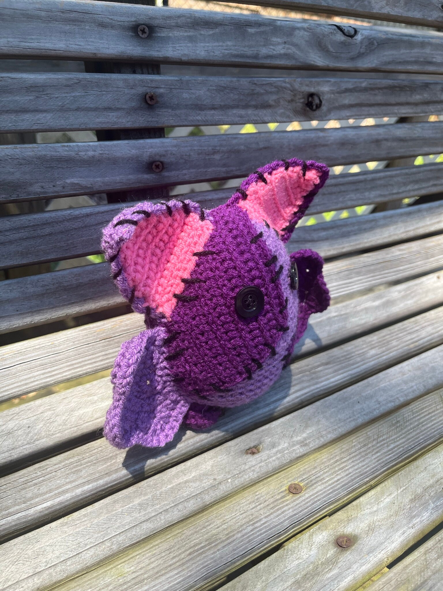 PATTERN Patchwork Bat Buddy Crochet Amigurumi Two Sizes - Etsy