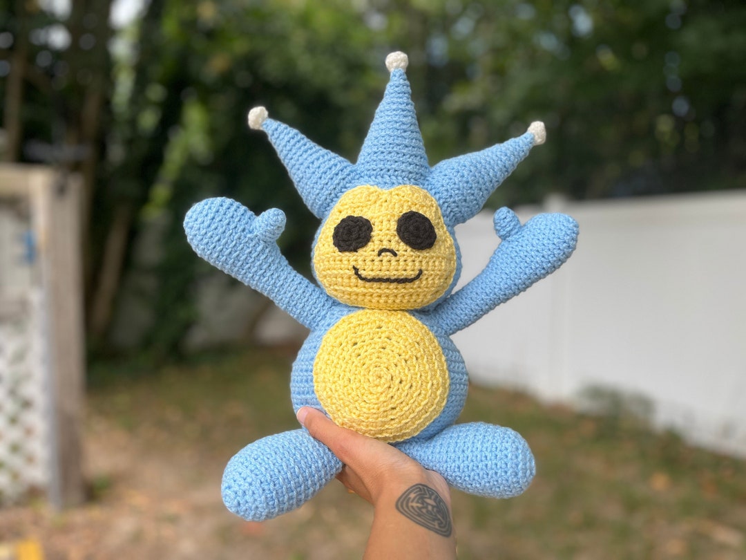 Ace Attorney Inspired Large Blue Badger Handmade Crochet Plush - Cuddly ...