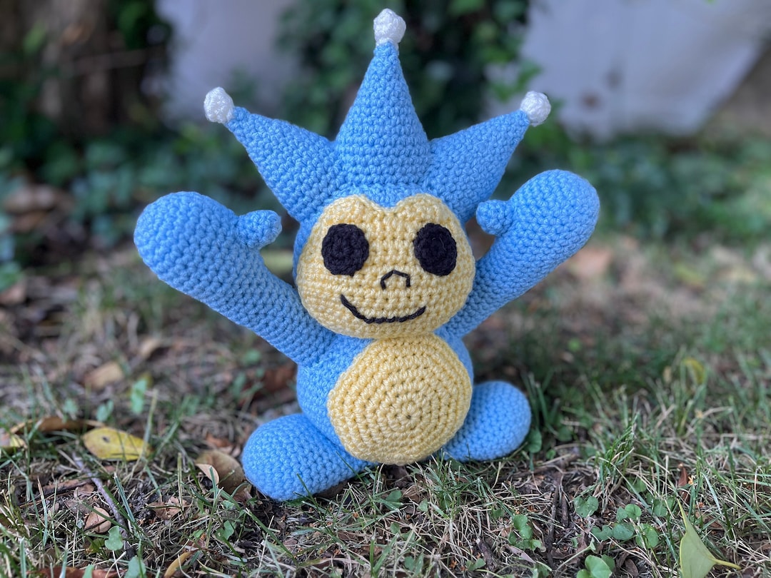 Ace Attorney Inspired Blue Badger Handmade Weighted Wired Crochet Plush ...