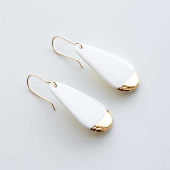 Ceramic drop earrings store