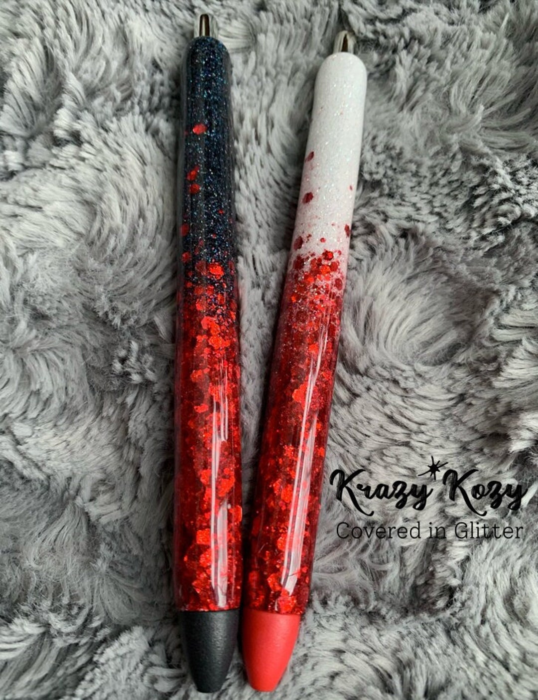 RED HOT- Bright Red Chunky Glitter With Black or White Holographic ...