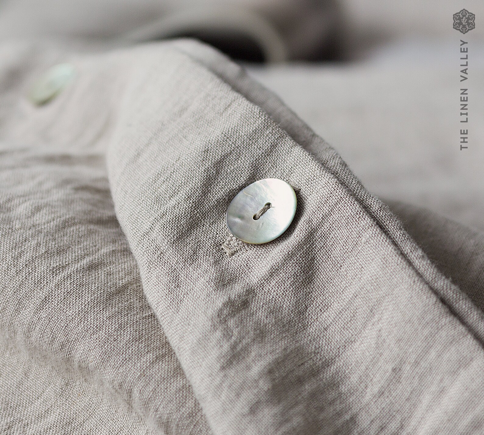 Natural Unbleached Linen Set of Comforter Cover and Pillows - Linen ...