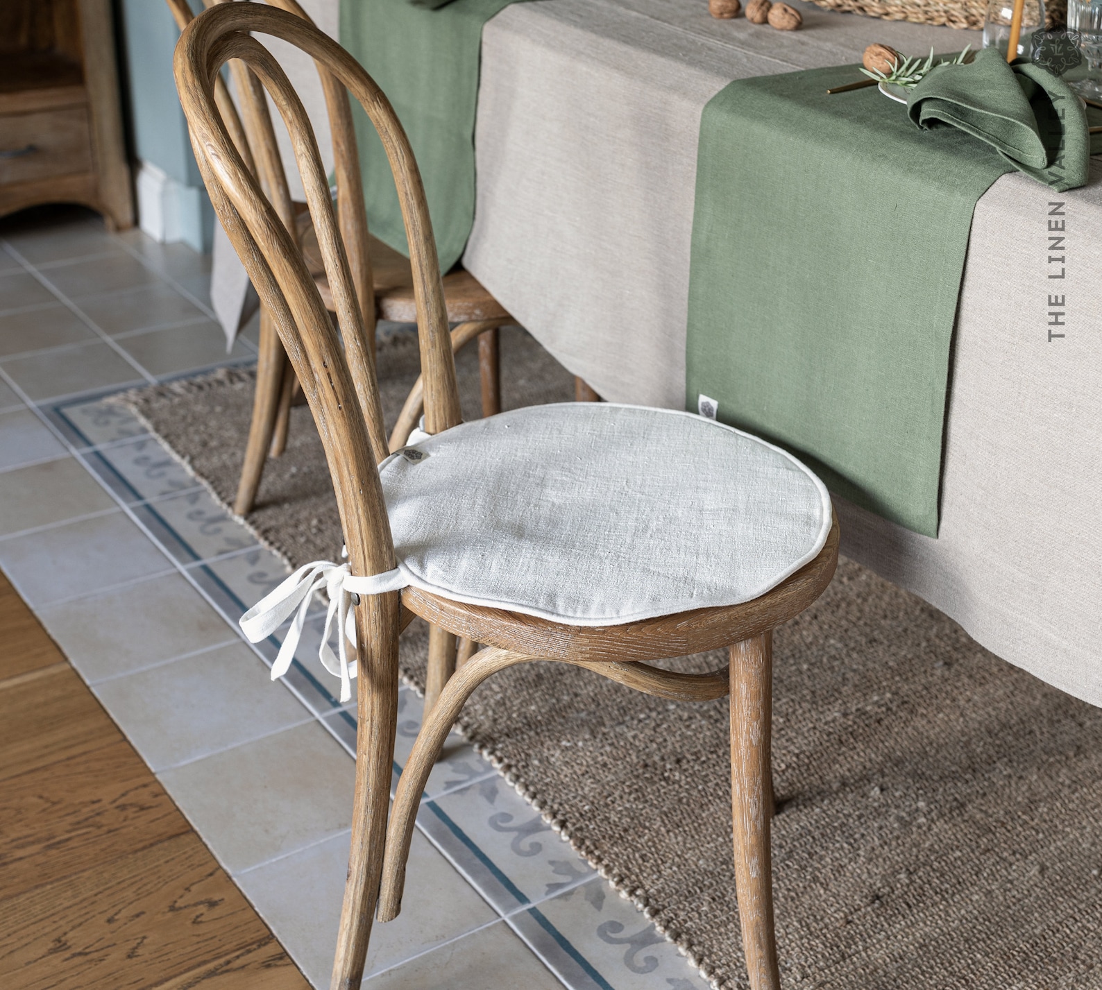 LINEN Chair Slip Cover-natural Linen Seat Cushion Chair - Etsy