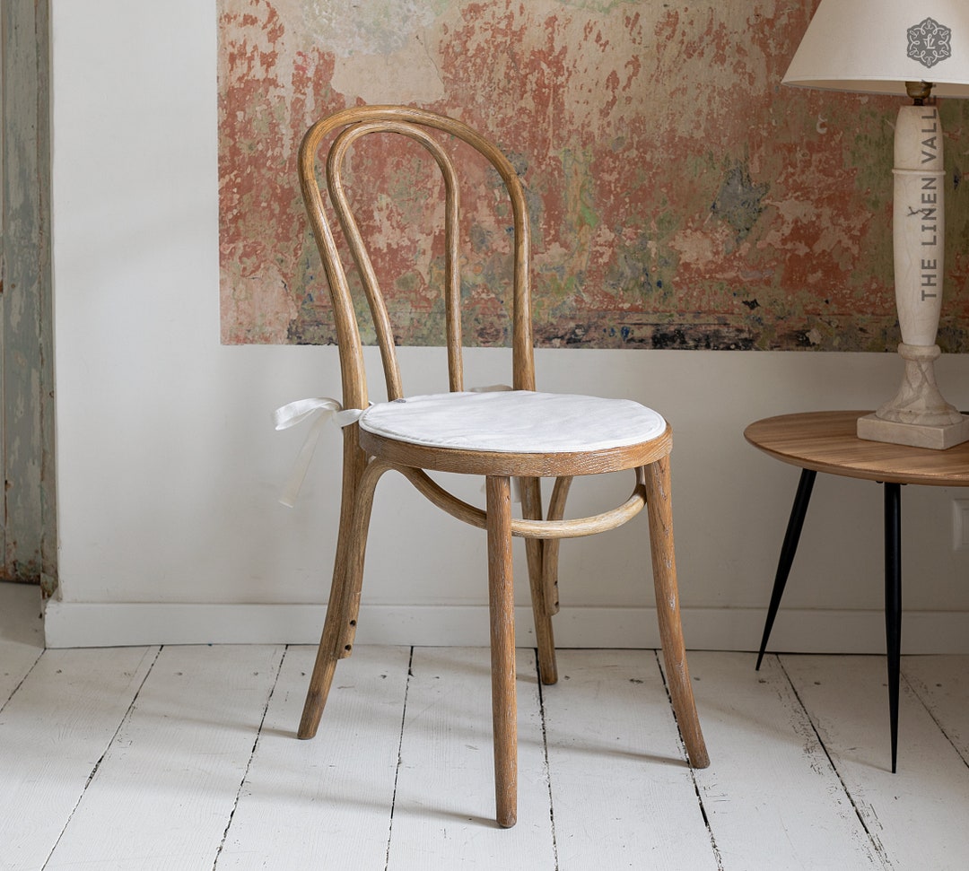 Linen Chair Slip Cover-natural Linen Seat Cushion - Chair Cover With ...