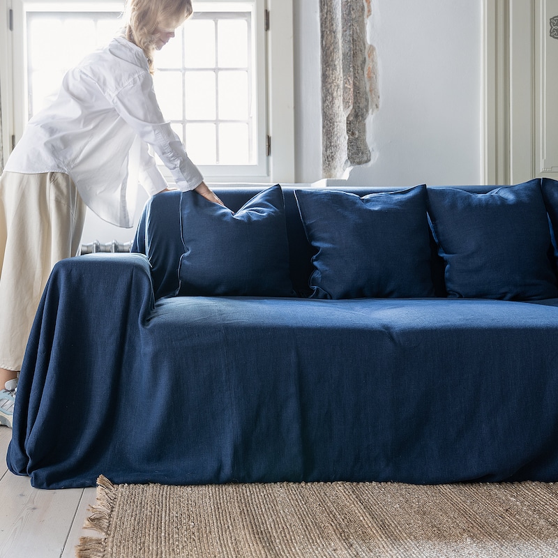 Blue Sofa Covers - Etsy