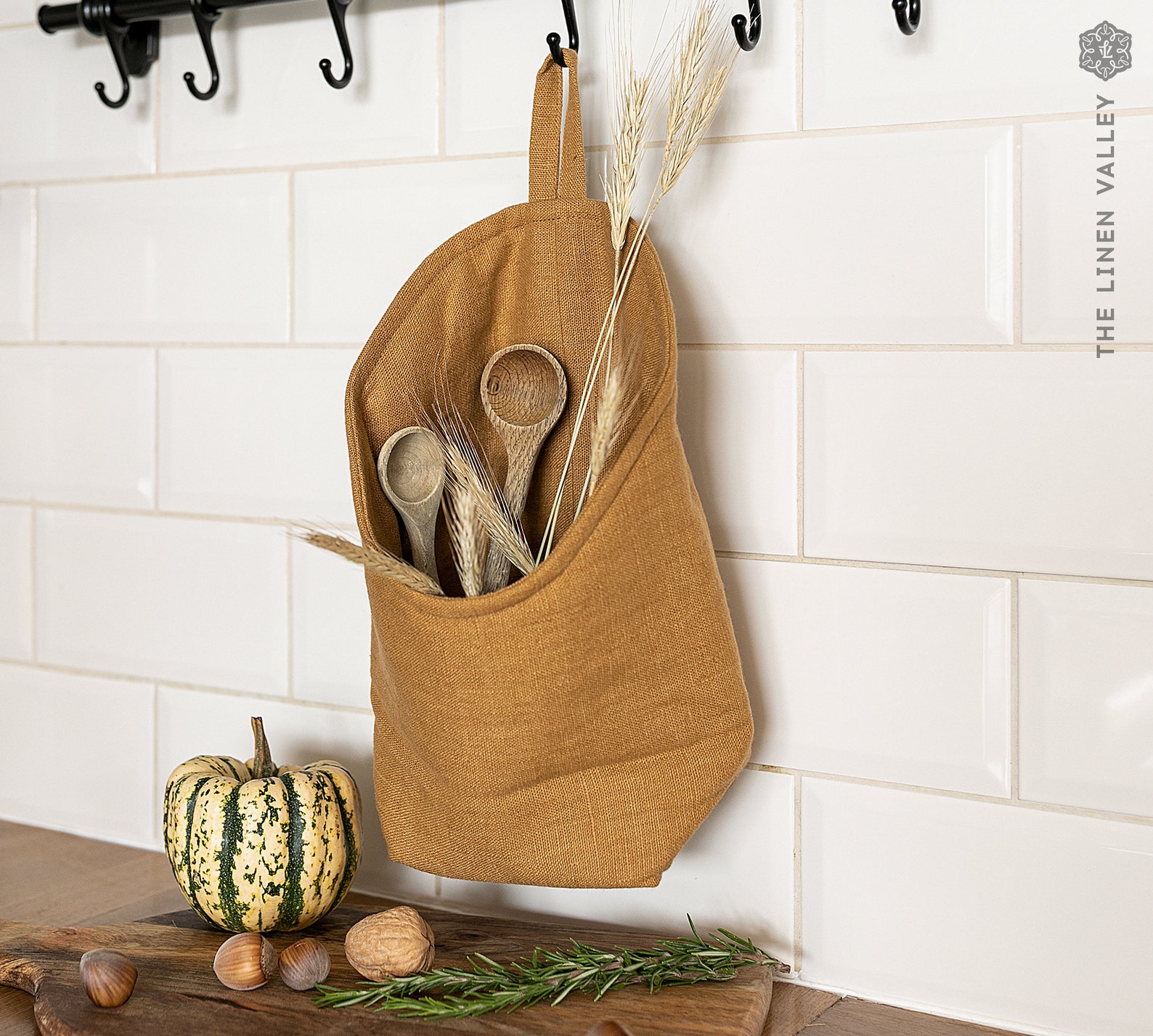 Linen Bag With Loop Reusable Kitchen Bag With Insulated - Etsy