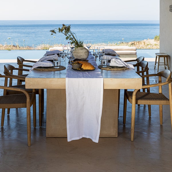 White Table Runner - Etsy