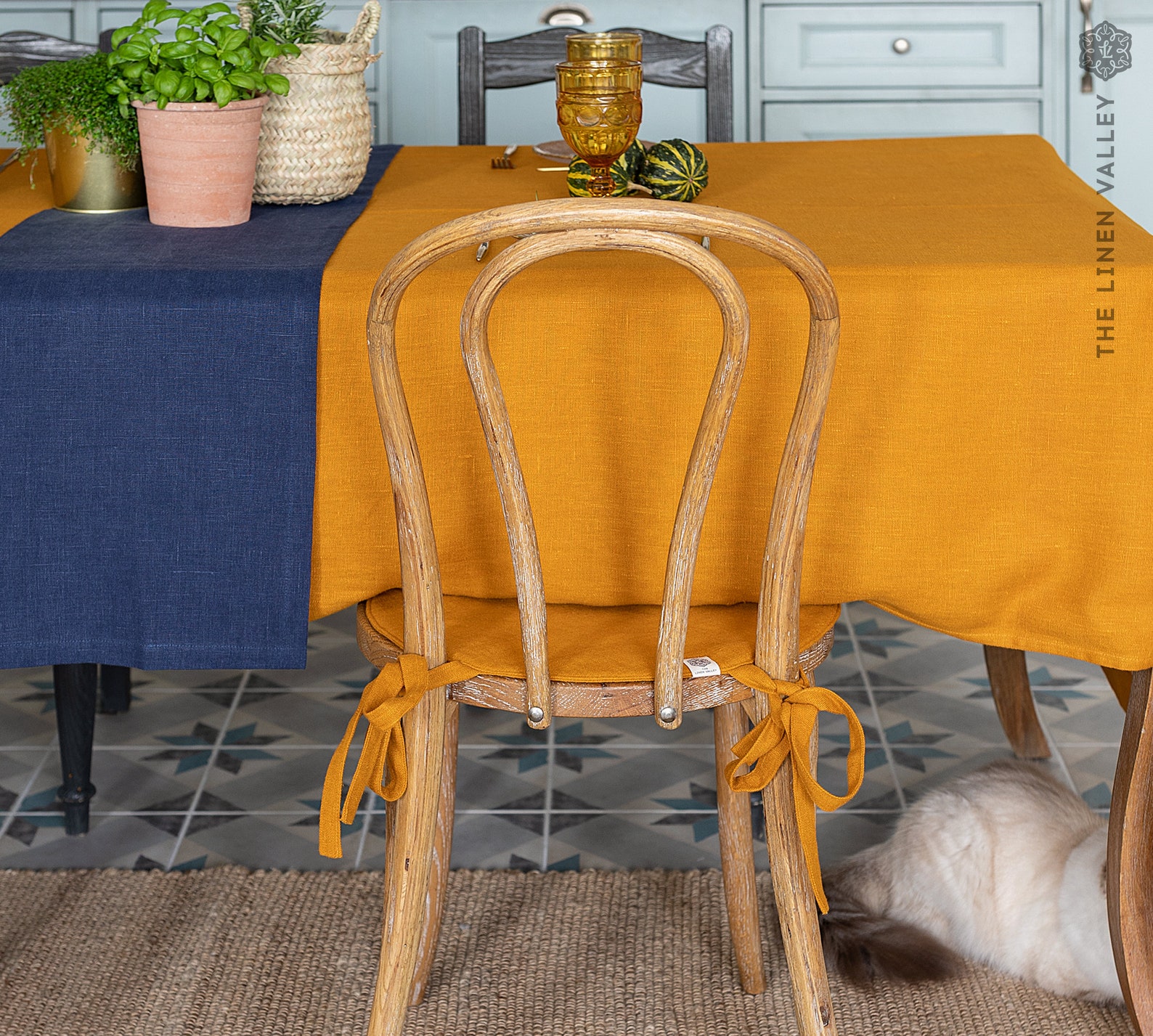 LINEN Chair Slip Cover-natural Linen Seat Cushion Chair - Etsy