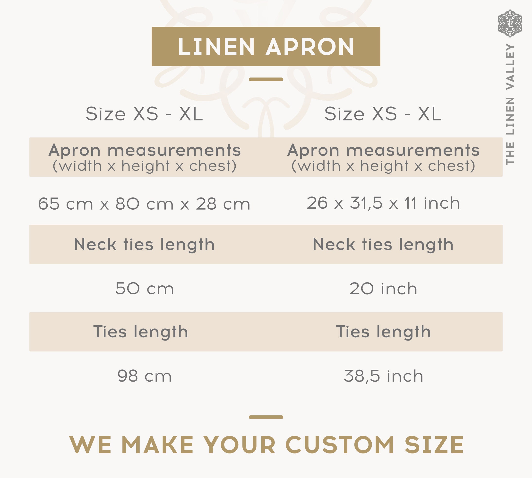 White Linen Apron - Washed Linen Apron for Cooking, Gardening - Full ...