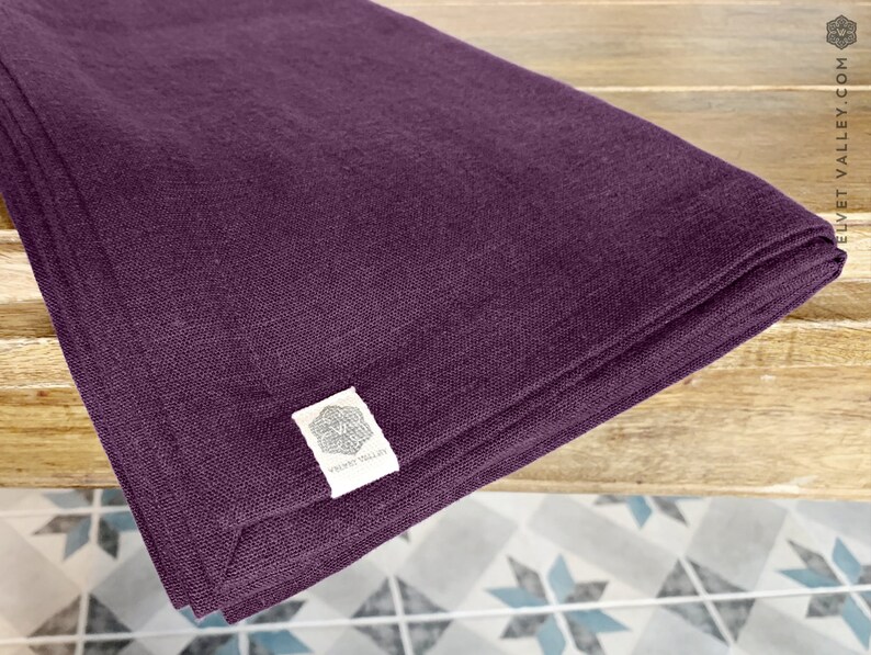 DEEP PURPLE Linen Table Runner Dark Plum Heavier Weight Linen | Etsy